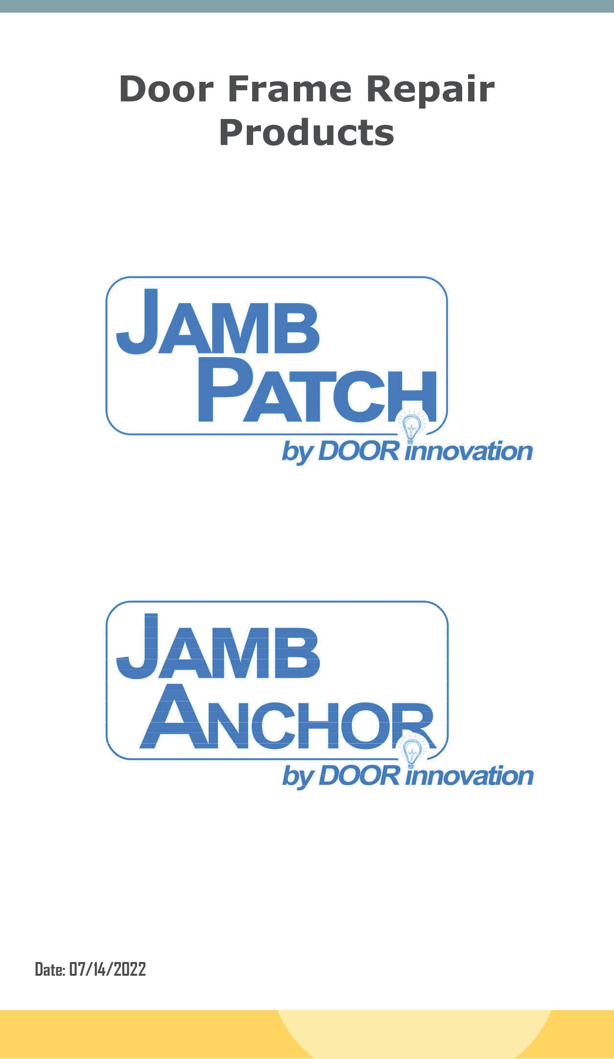 Jamb Patch - Jamb Anchor Catalogue – Door Innovation